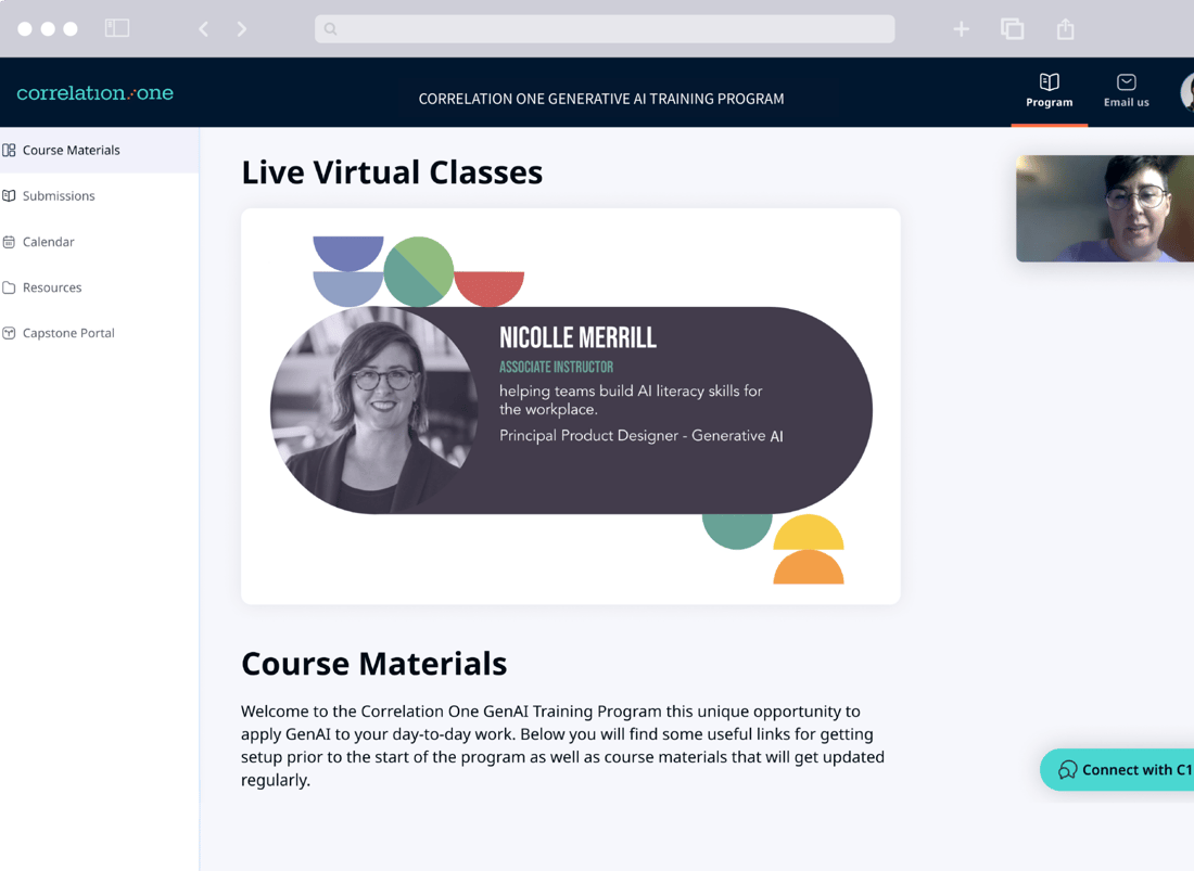Upskilling training solutions by Correlation One